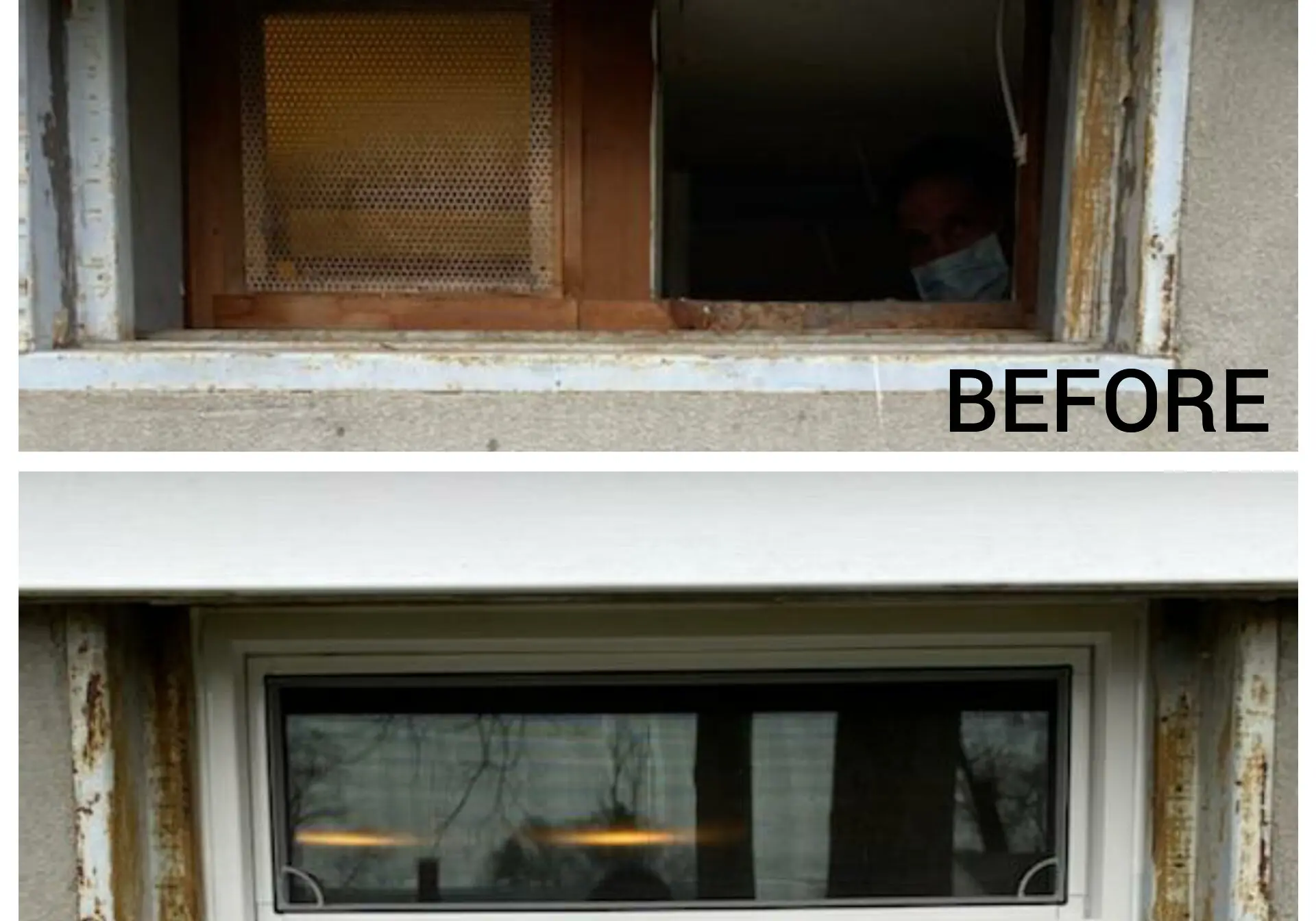Basement Hopper Window Installed in North Providence, Rhode Island